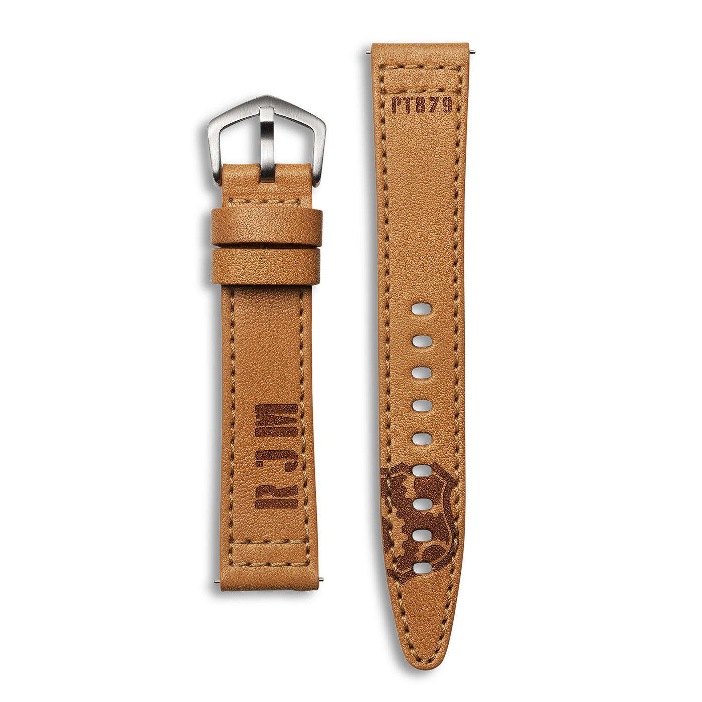 20mm 20MM Brown RJM logo strap | Shop online at REC Watches