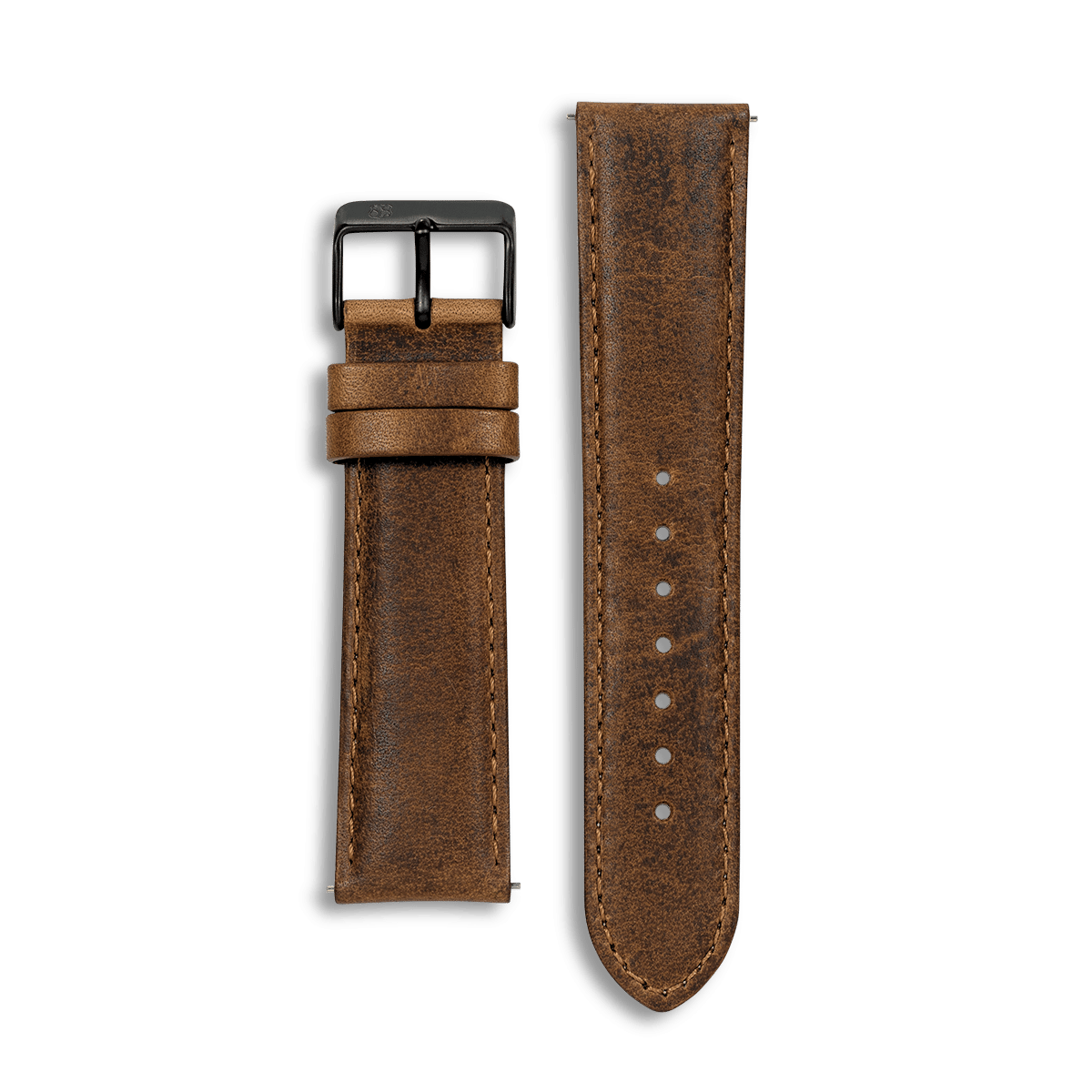 22mm Brown retro strap | Shop leather straps online at REC Watches